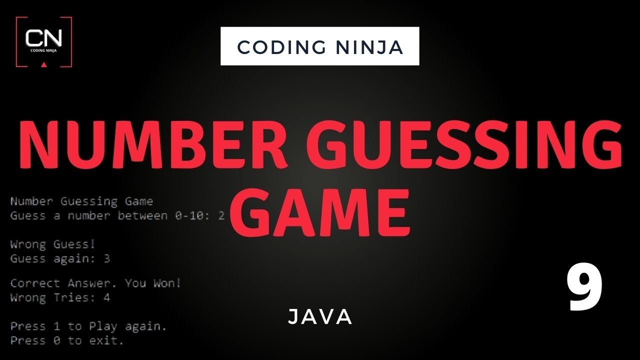 Number Guessing Game | Java | Coding Ninja