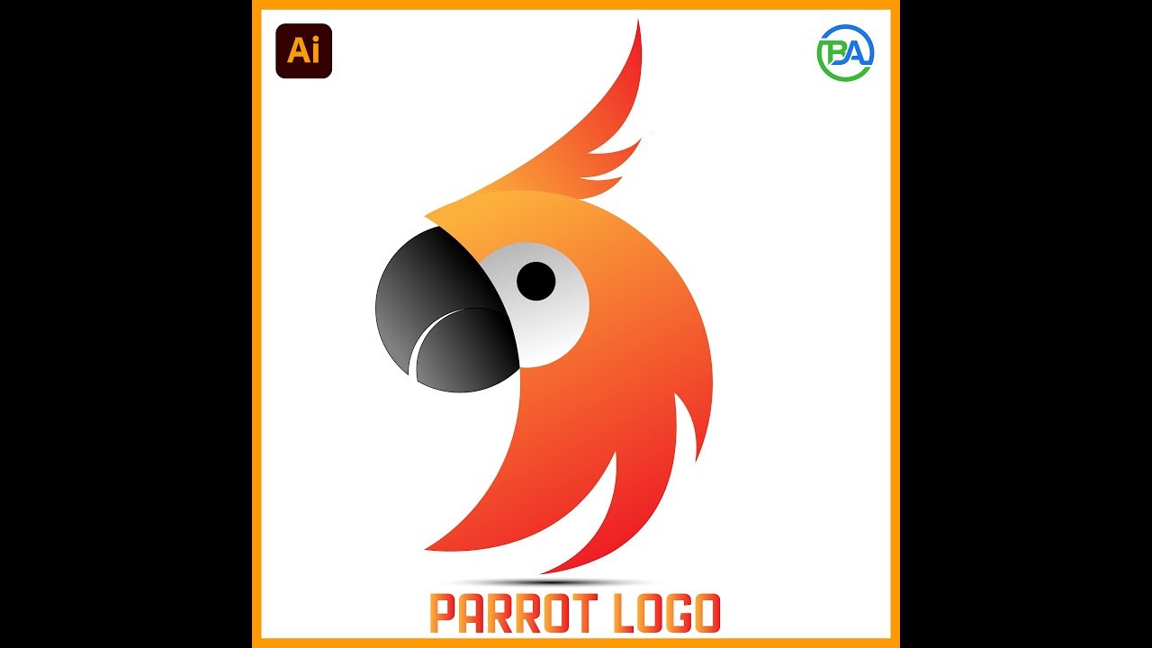 Parrot Logo#illustrator#tutorial#Short