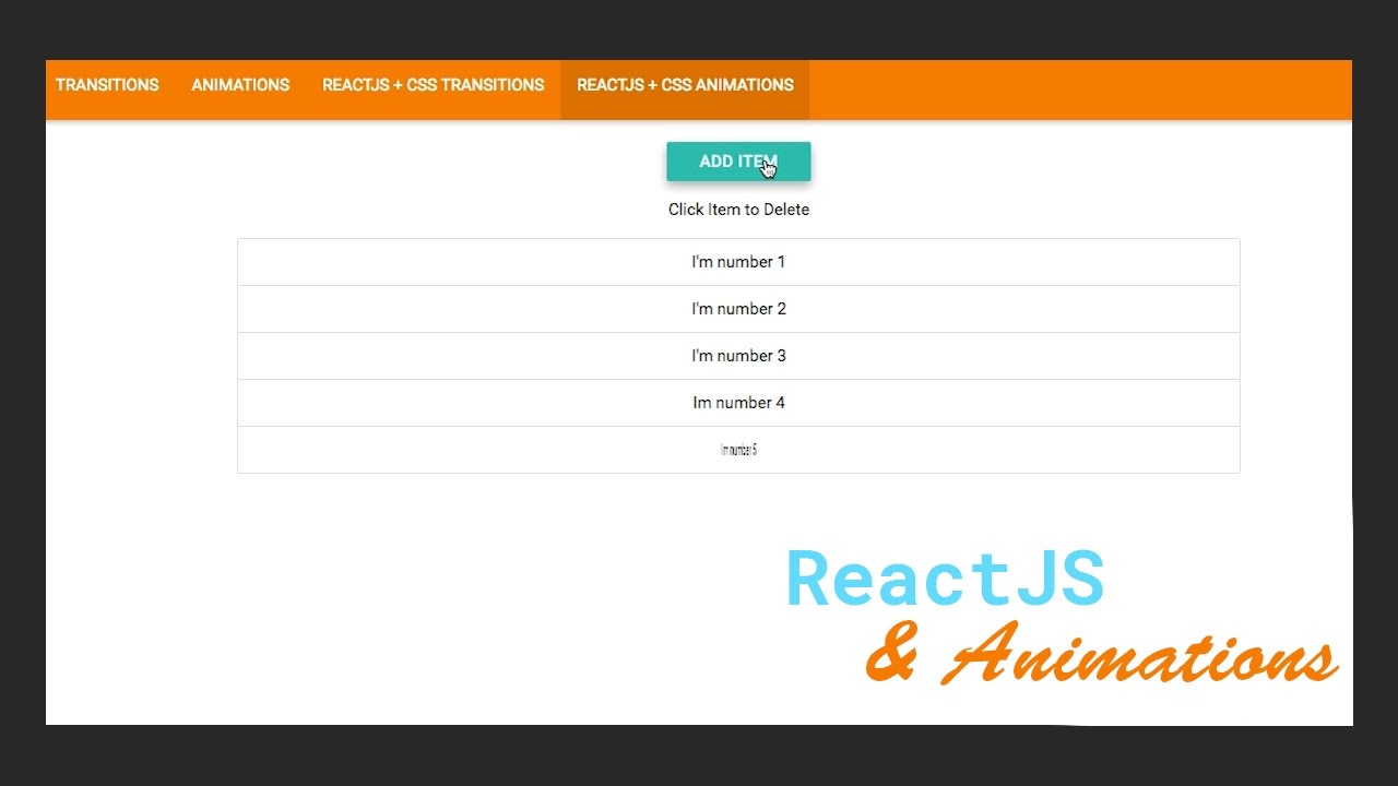 ReactJS & CSS Animations Basics - #4 Animations with ReactCSSTransitionGroup