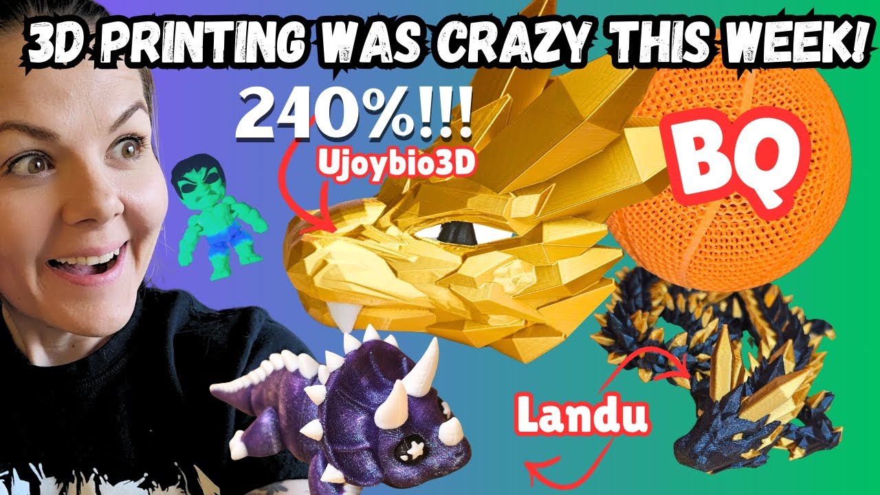 3D Printing a GIGANTIC Dragon! New Filaments + Tons of New 3D Prints!