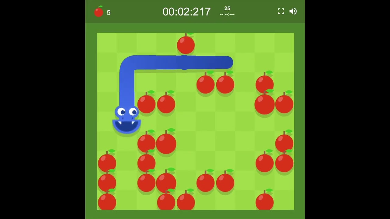 Snake Small Map 25 Apples (Bomb)