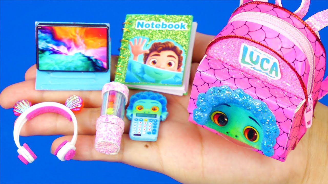15 DIY Miniature Luca School Supplies ~ Backpack, Notebook, Pencil Case