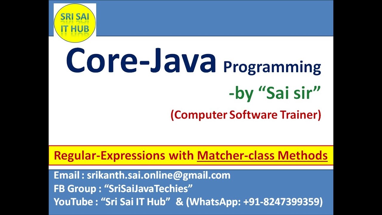 Java Regular Expression with Matcher class Methods || Java Regex || Java Matcher Class || #385