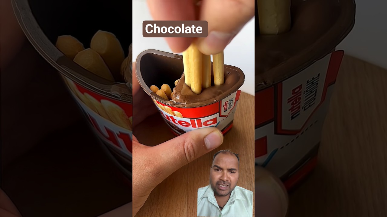 Nutella &GO Chocolate Dipping 2 |ASMR #funny #tranding #youtubeshorts 4325