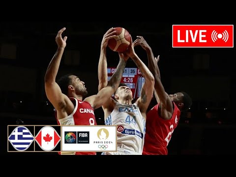 LIVE! GREECE vs CANADA | 2024 Paris Olympics Men's Basketball | July 27, 2024 | Paris Olympics 2024