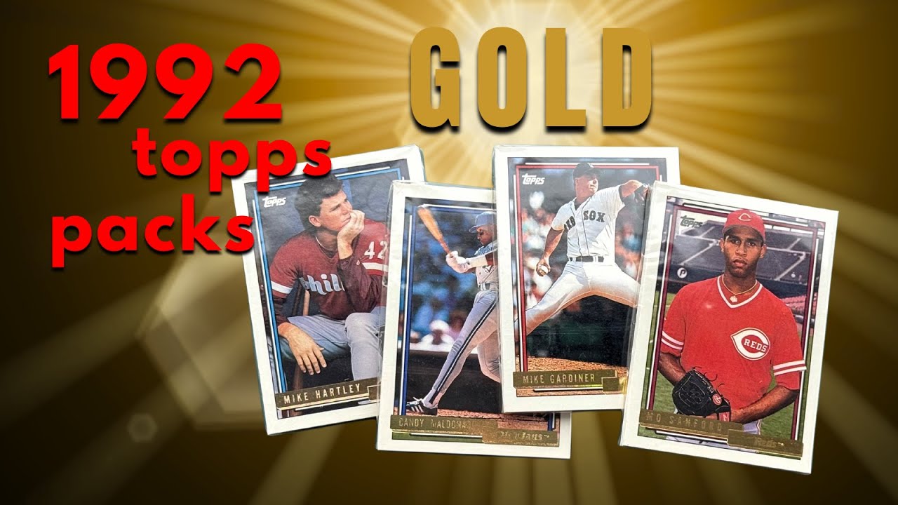 1992 Topps Gold Baseball REDEMPTION Opening 10 Card Packs