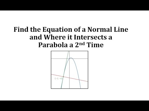 Find the Equation of a Normal Line and Where it Intersects a Parabola a ...
