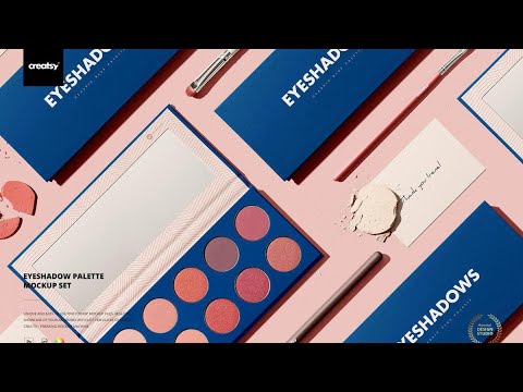 Mock Up Template: Eyeshadow Palette Mockup Set