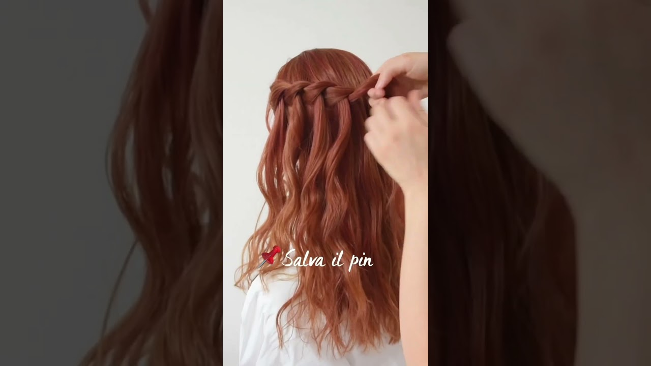 Easy waterfall braid tutorial 😻#viral #trending #popular