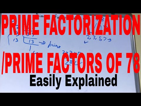 Prime factorization of 78|Prime factors of 78|Write prime factorization of 78|78 prime factors