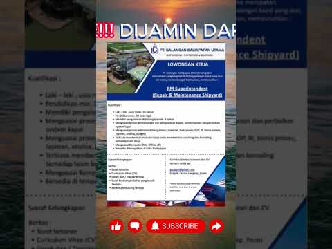 LOWONGAN KERJA DI PT GALANGAN BALIKPAPAN UTAMA POSISI STAFF#toploker #loker #kalimantantimur