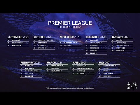 Tottenham fixtures 2020/2021
