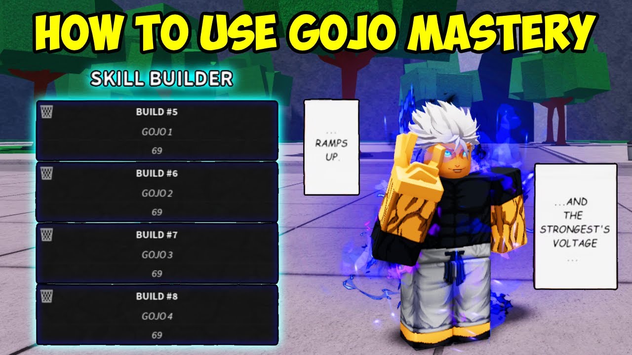 How to Use SKILL BUILDER GOJO MASTERY in TSB!!! (Custom Moveset)