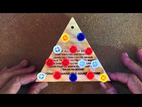 Peg Triangle Solitaire Game (Tricky Triangle) by sb43201 - Thingiverse