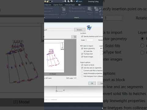 how to import pdf in autocad #autocadblocks #engineering #cad #pdf #viralvideo #views #like