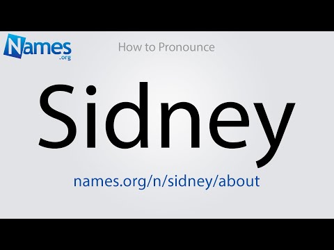 How to Pronounce Sidney