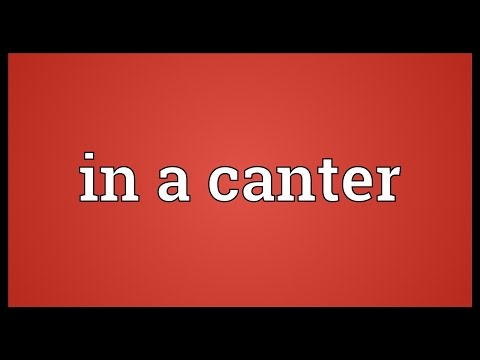 In a canter Meaning