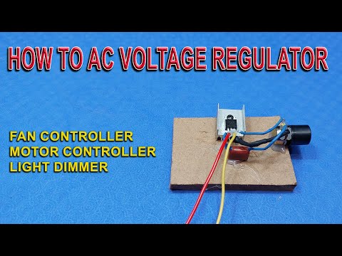 Light dimmer Circuit Using TRIAC | BT136 | DB3 | AC Voltage Regulator | AC Fan regulator |