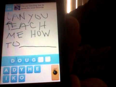 Guy doesn't know how to spell dougie on draw something