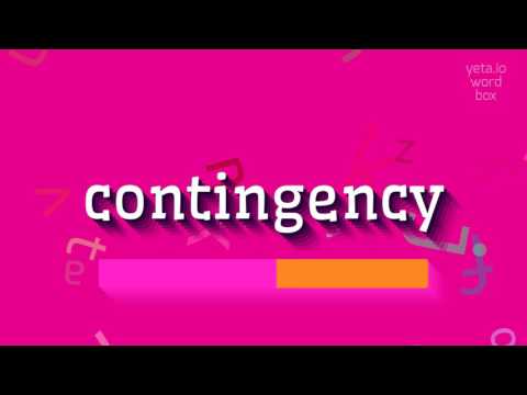 How to say "contingency"! (High Quality Voices)