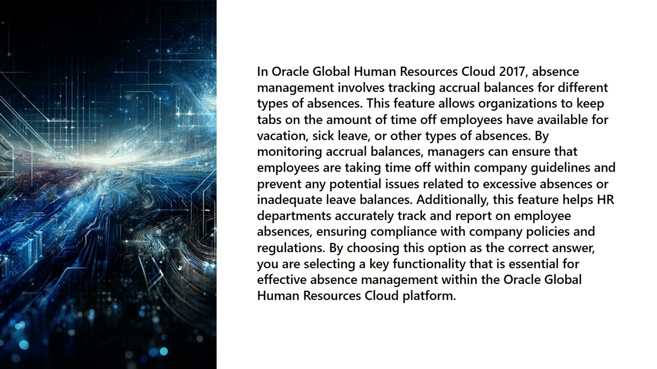 1Z0 965 Oracle Global Human Resources Cloud 2017 Implementation Essentials Exam