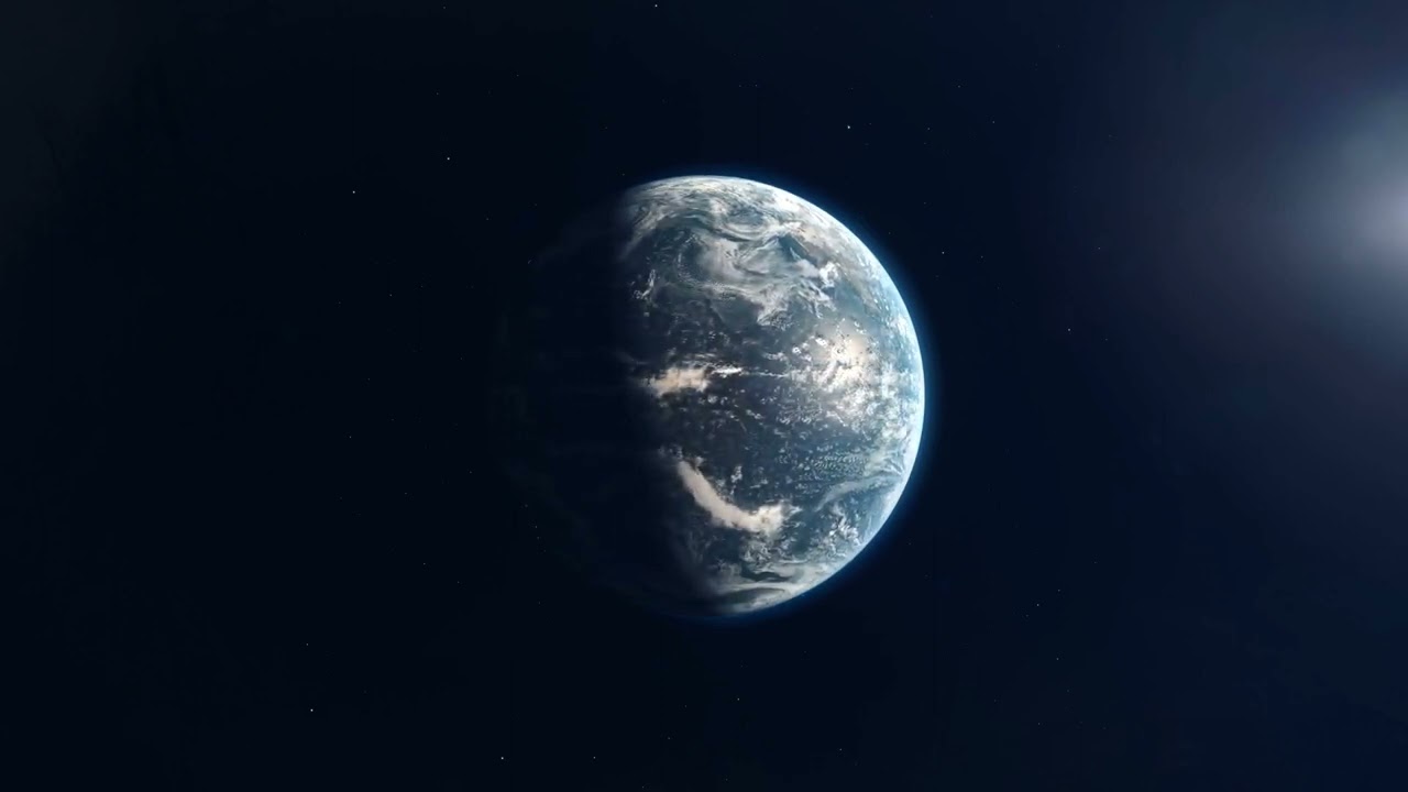 realistic planet earth rotation seamless loop