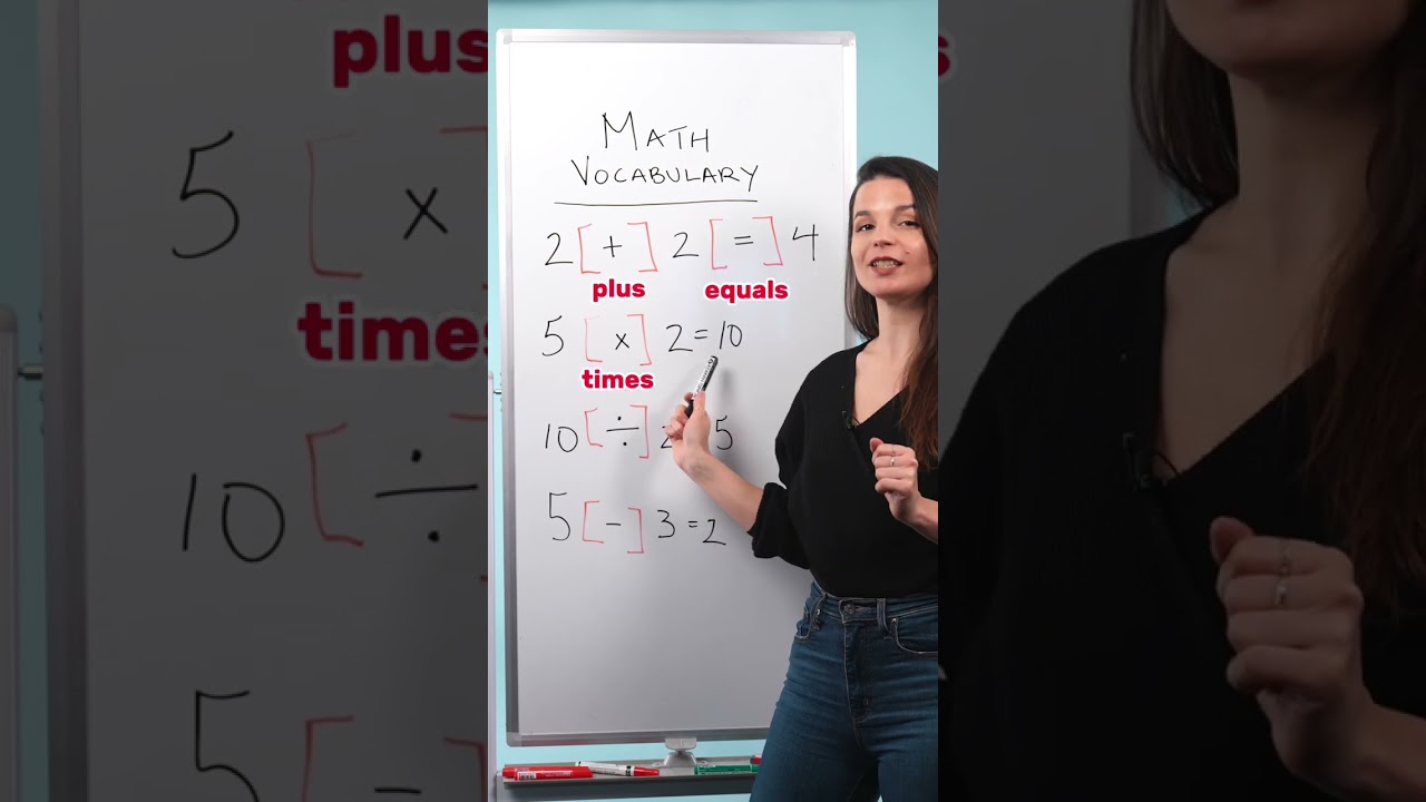 Math vocabulary in English 🇺🇸 #shorts