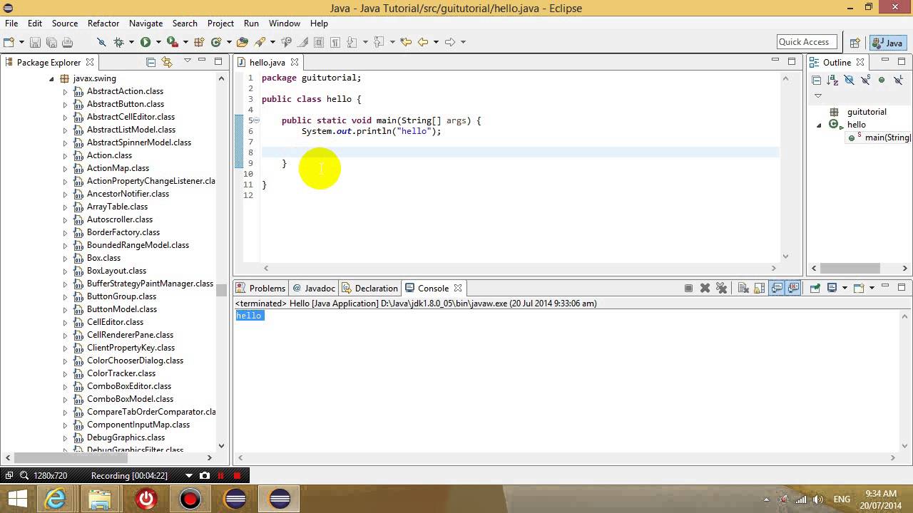Java GUI tutorial 1 - Create a window with JFrame, set title