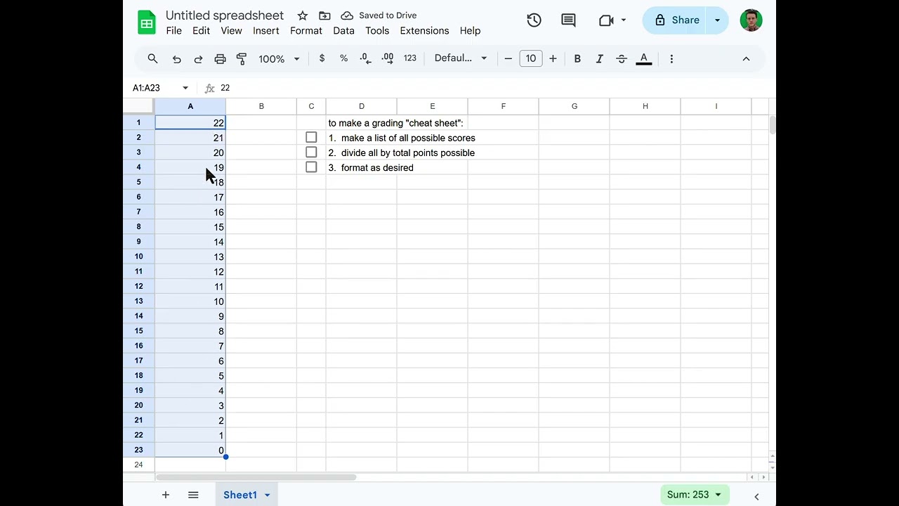 Grading Cheat Sheet IN SECONDS!