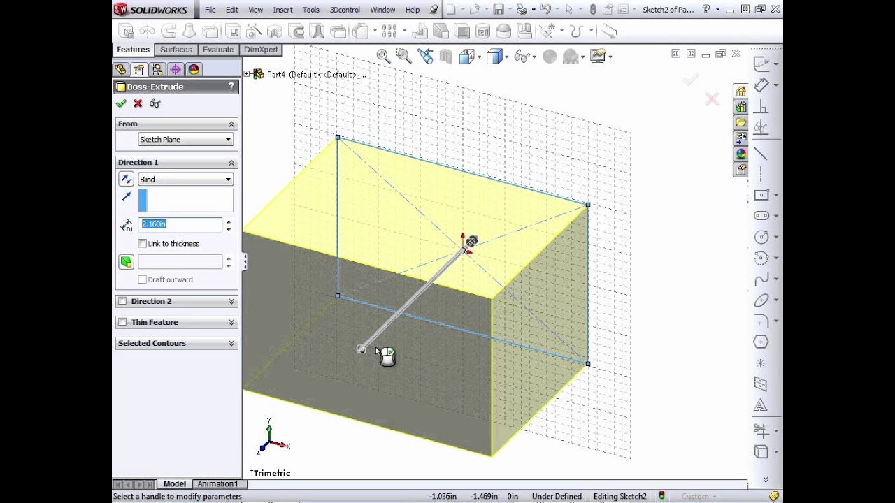 Solidworks 2012 Tutorial | Automatic Sketch Relations and Cursor Feedback