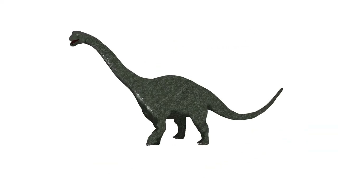 Brontosaurus Walk Cycle Animation on Turn Table