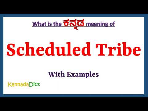 Scheduled Tribe Meaning in Kannada | Scheduled Tribe in Kannada | Scheduled Tribe in Kannada Dict |