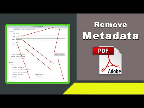 How to remove metadata from pdf using Adobe Acrobat Pro DC