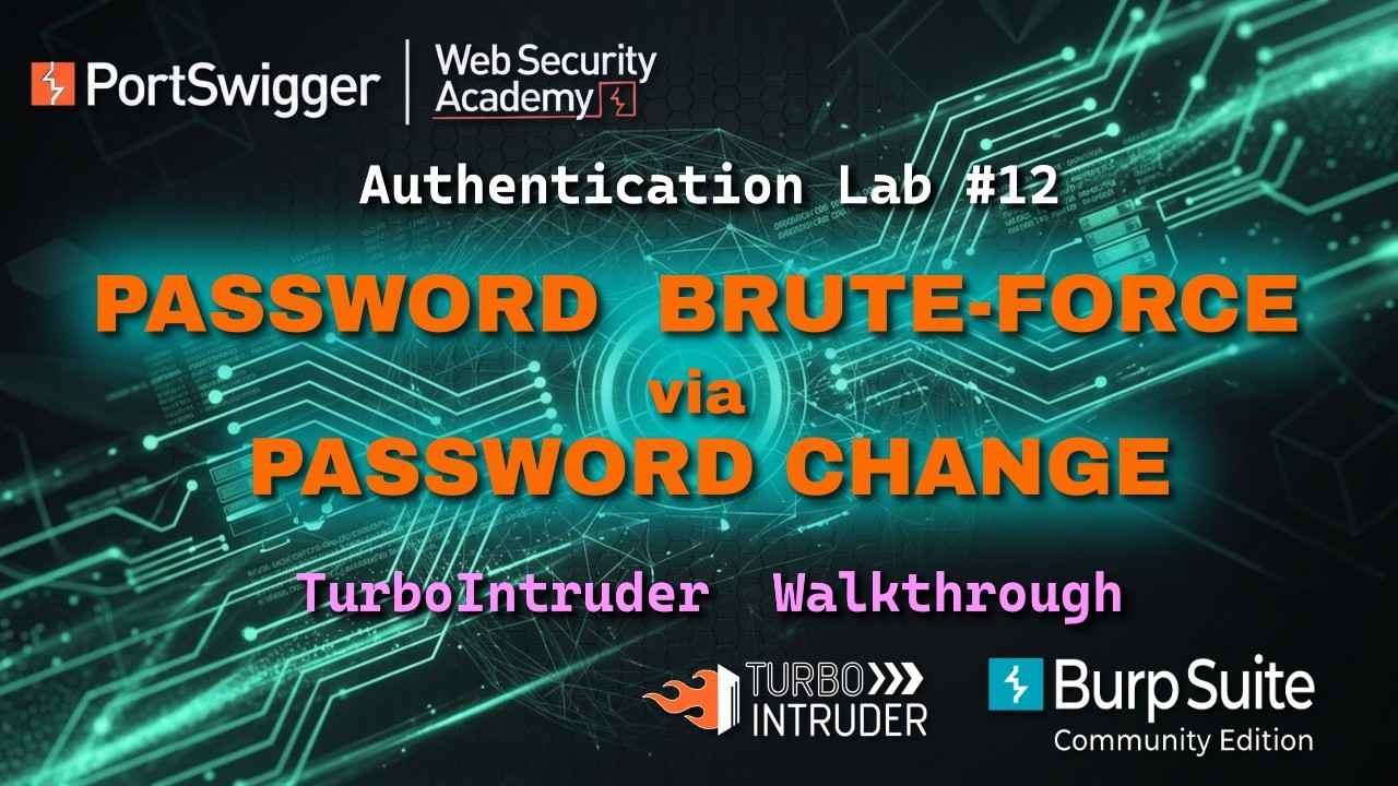 Password Brute-force via Password Change | [Turbo Intruder] [Burp CE] [2026]