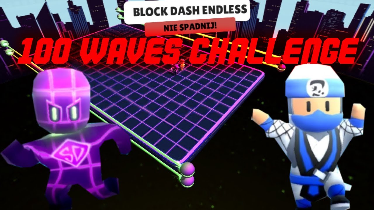 100 WAVES CHALLENGE ON ENDLESS BLOCKDASH!!!