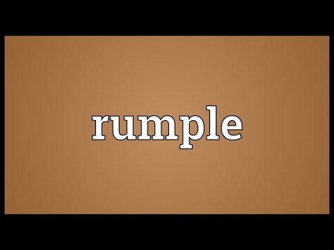 Rumple Meaning