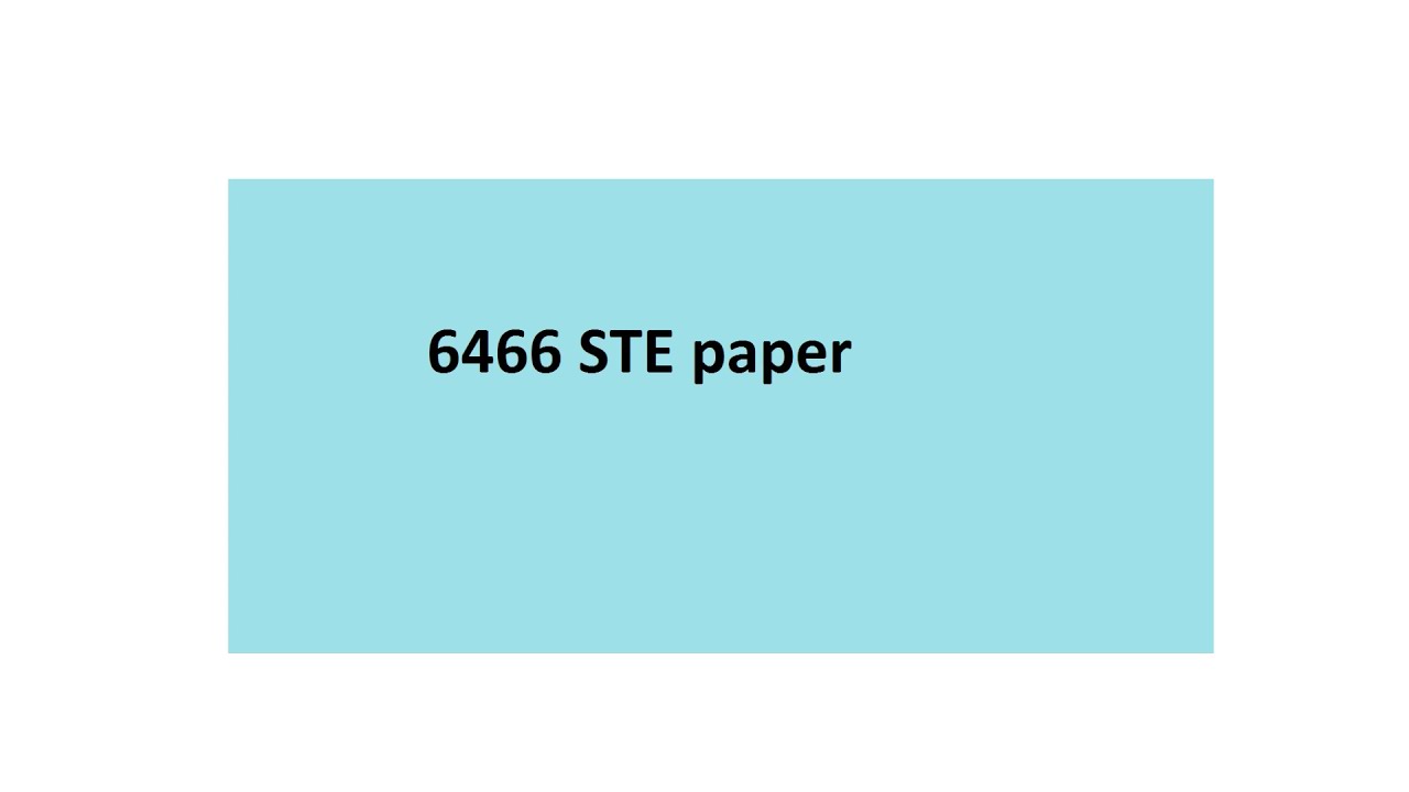 6466 STE paper