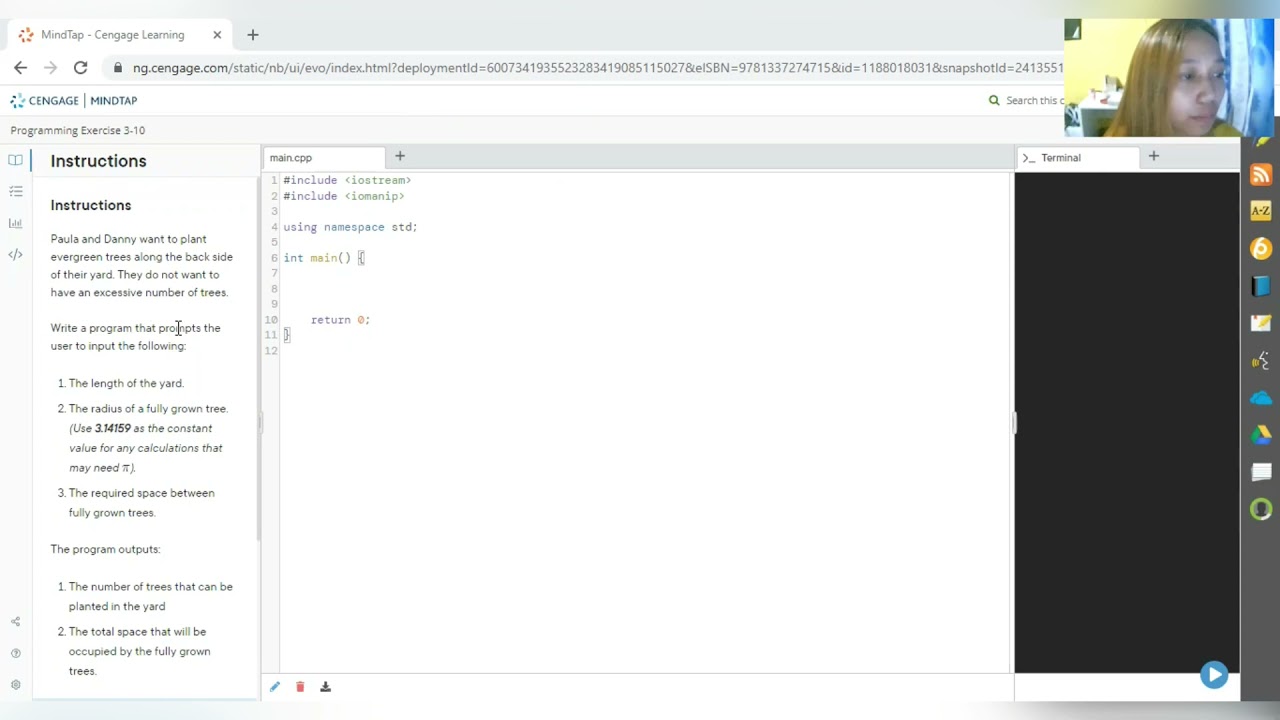 Programming Exercise 3-10