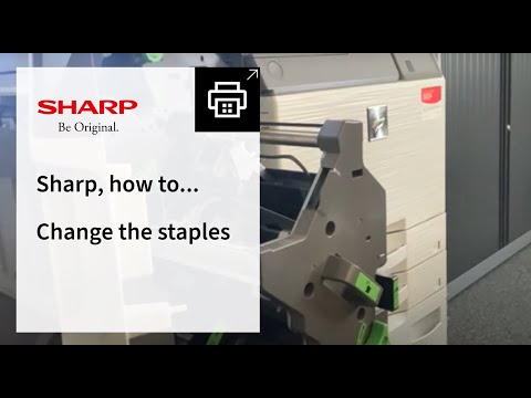 Sharp, how to change the staples on a Sharp Booklet Finisher Configuration