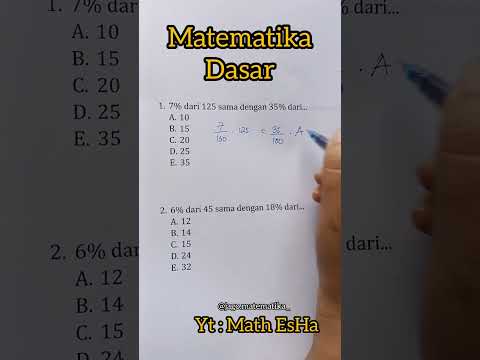 SOAL MATEMATIKA DASAR PSIKOTES MASUK KERJA MENGHITUNG PERSENTASE