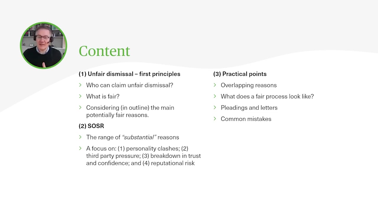 ‘SOSR’ Dismissals - An Essential Guide - Webinar