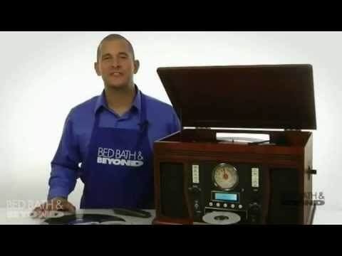 Innovative Technology The Aviator Wooden Music Center at Bed Bath & Beyond