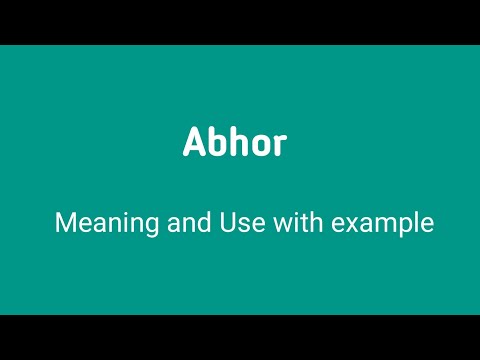 Abhor meaning in urdu and hindi