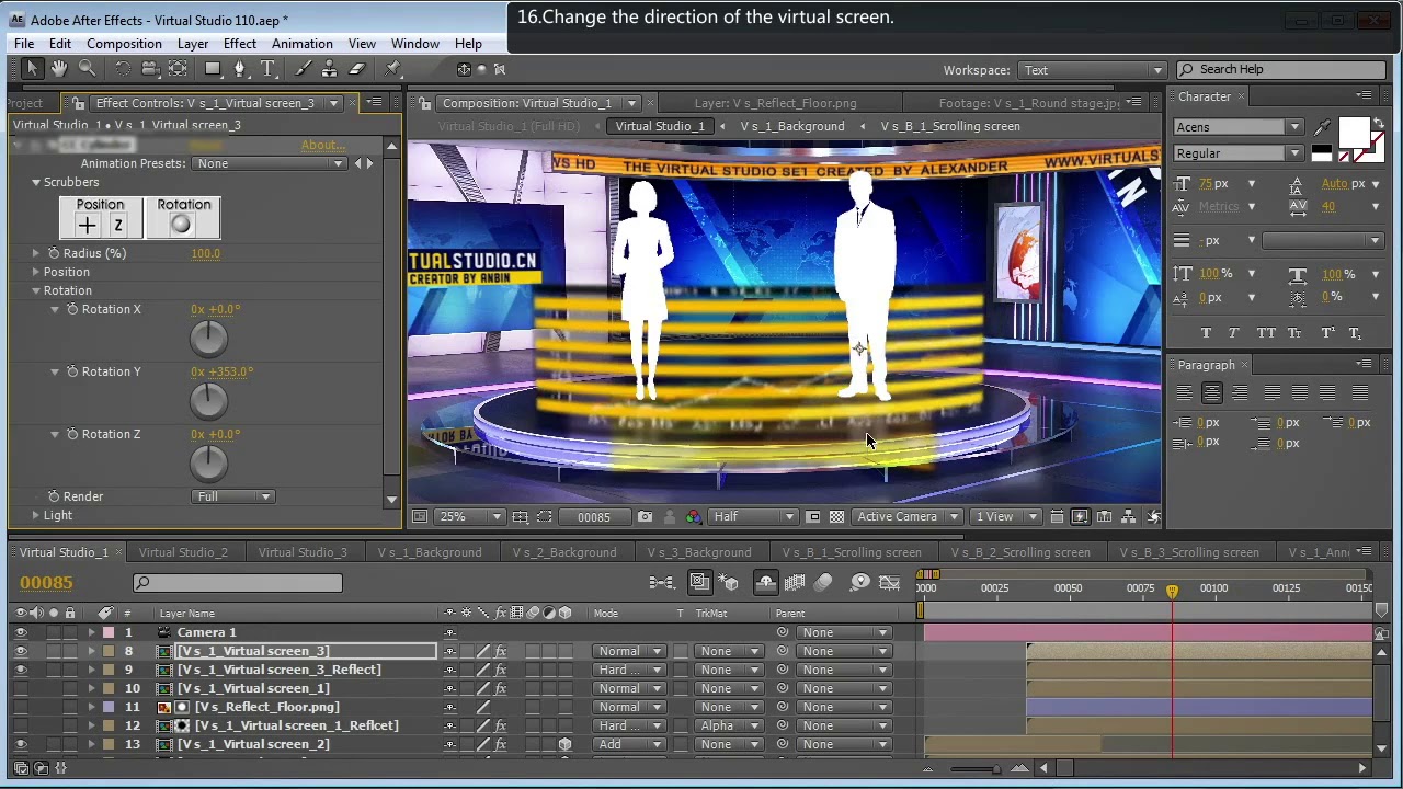Virtual Studio 110 | After Effects template