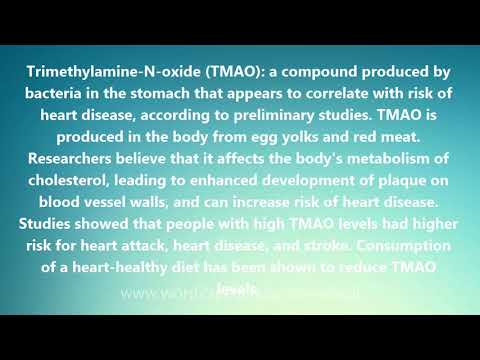 Trimethylamine-N-oxide (TMAO) - Medical Definition and Pronunciation