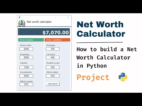 How to build a Net Worth Calculator in Python | Python projects | #python