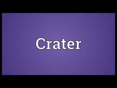 Crater Meaning