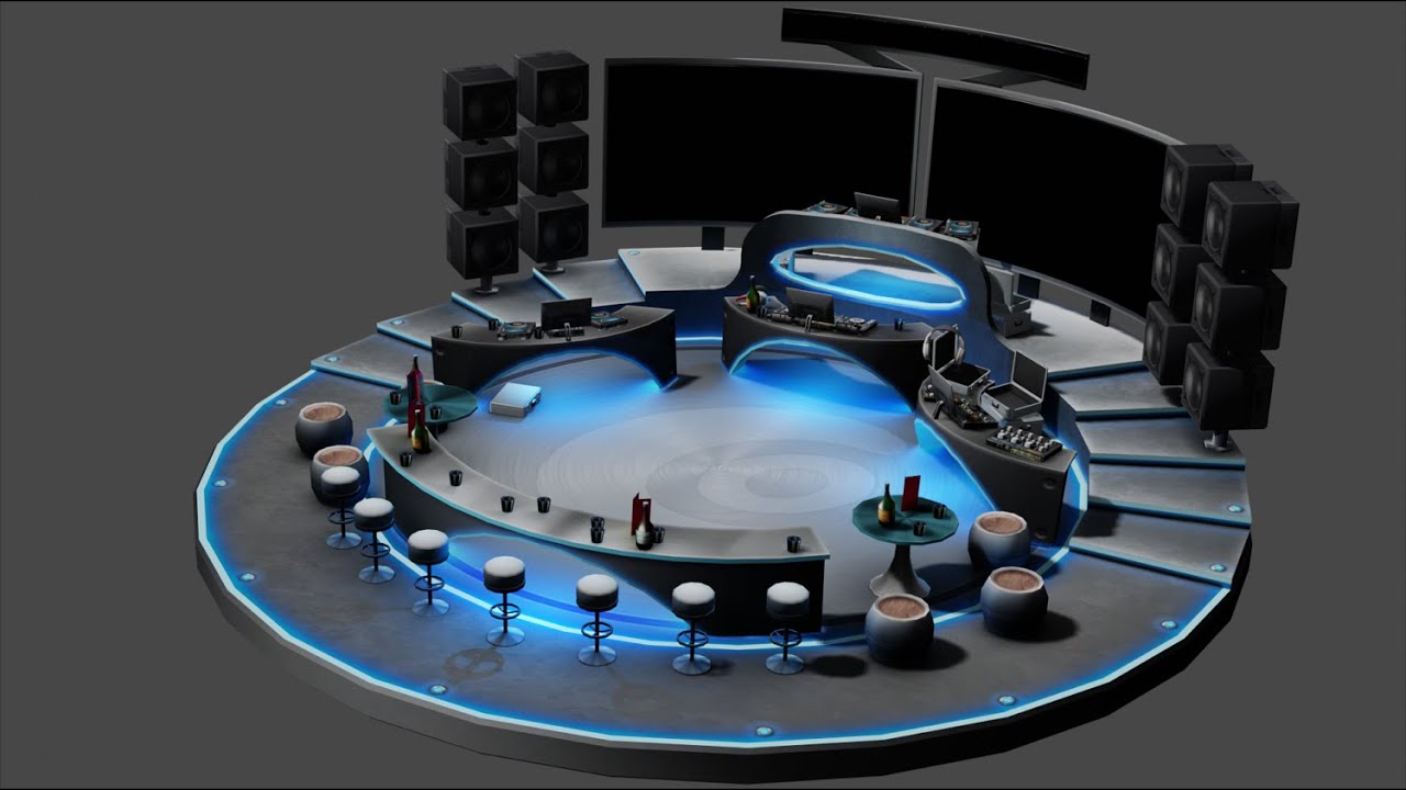 Club Cooee DJ Party 3D model Download