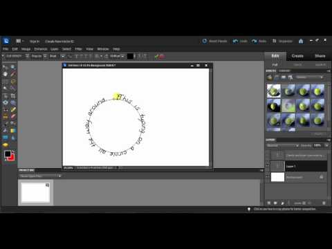 Text on a Path in Photoshop Elements 10