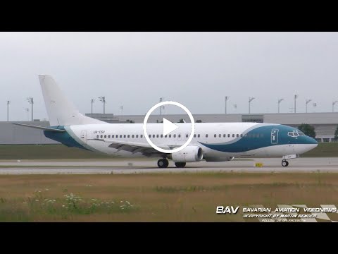 Boeing 737-400 - Jonika Airlines UR-CSV - landing at Munich Airport